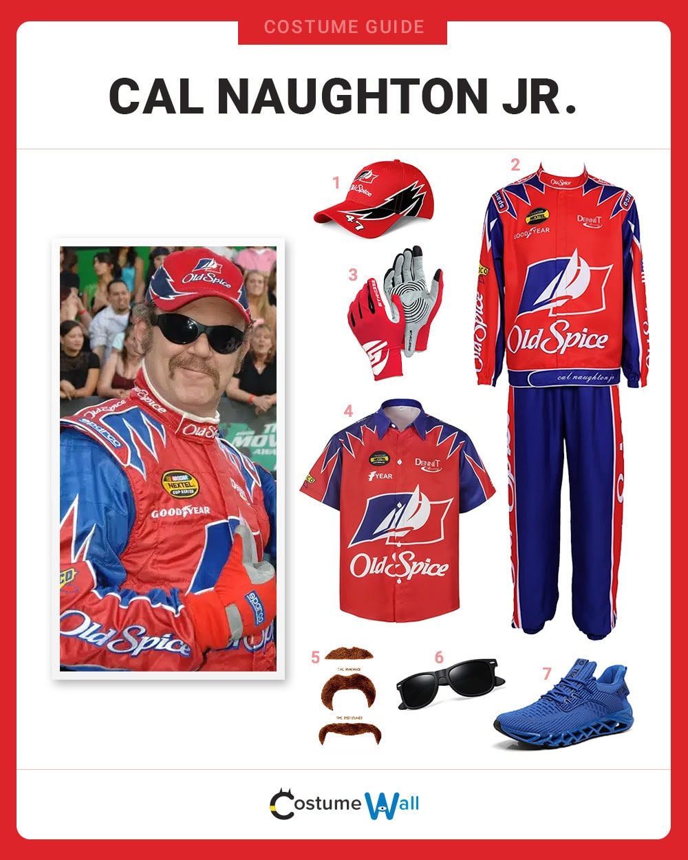 Ricky Bobby And Cal Naughton Jr Costumes OEM Ricky Bobby Jumpsuit