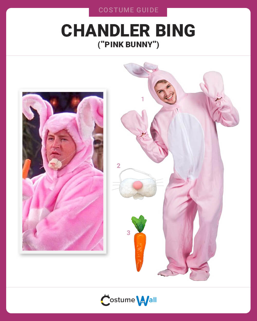 Pink Bunny Adult Costume Masked Bunny Hot Pink StarlineLA & Party