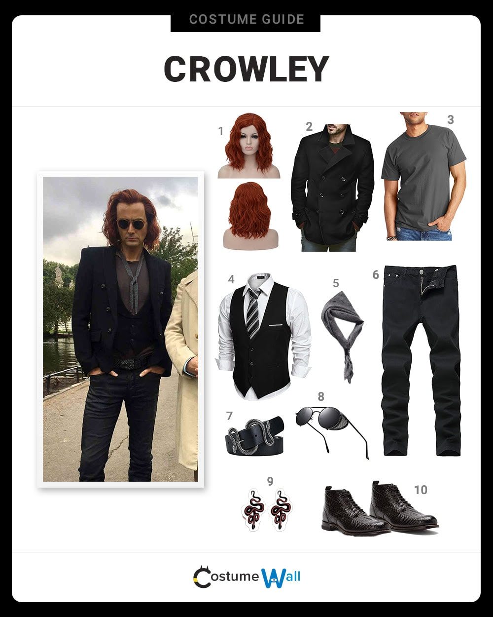 Dress Like Crowley Costume | Halloween and Cosplay Guides