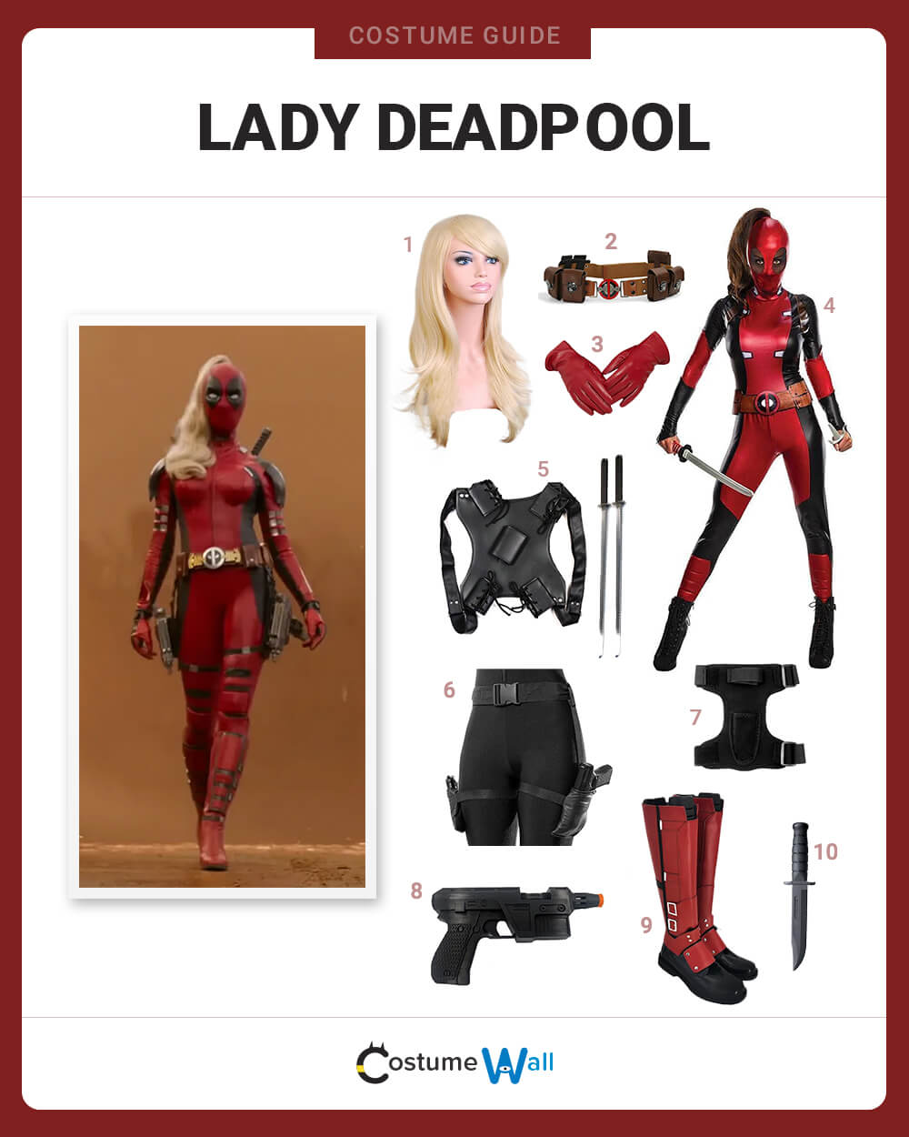 Dress like Lady Deadpool Costume | Halloween and Cosplay Guides