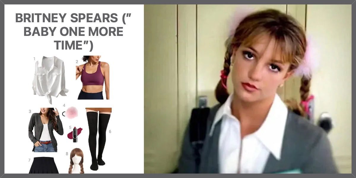 Dress Like Britney Spears – ”Baby One More Time” Costume | Halloween ...
